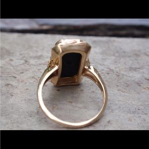 Accessories | Art Deco Black Onyx Diamond Oes Ring Adorned With The ...